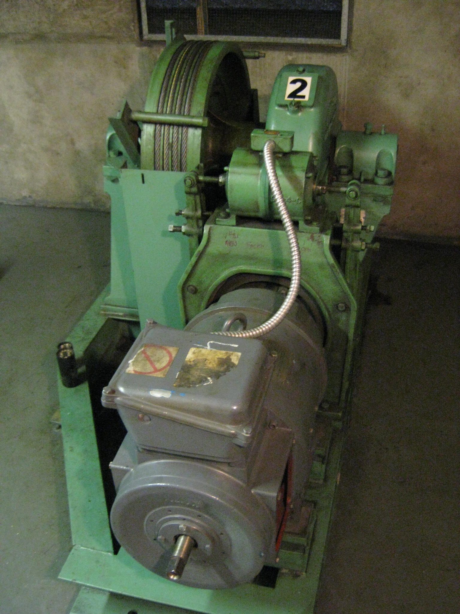 Old DC Powered Motor Before Modernization- Northern Elevator Company